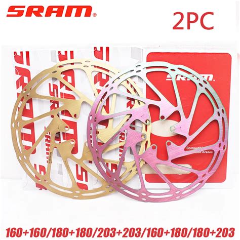 sram 자전거 센터라인 디스크 브레이크 로터 160mm 180mm 203mm 2 개입 유압 디스크 브레이크 로터 t25