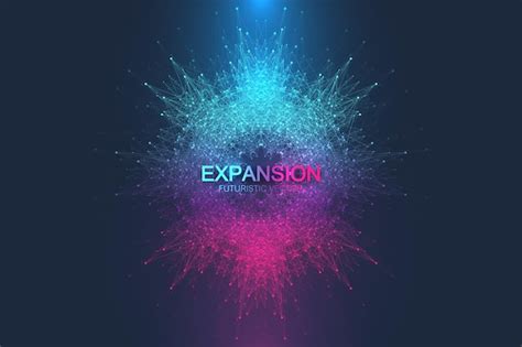 Premium Vector Explosion Background With Connected Line And Dots