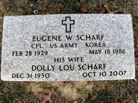 Eugene Wilbur Scharf 1929 1986 Homenaje De Find A Grave