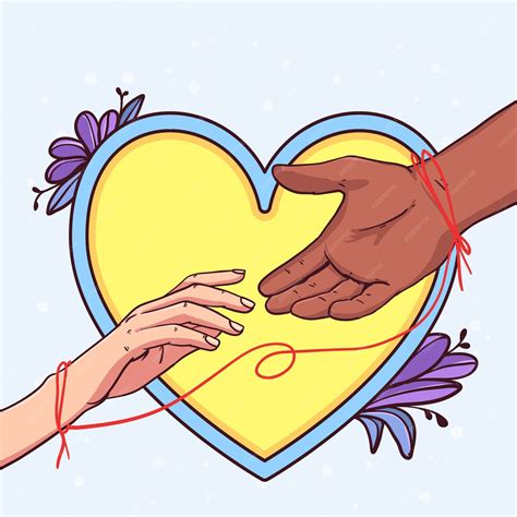 free vector hand drawn red thread illustration