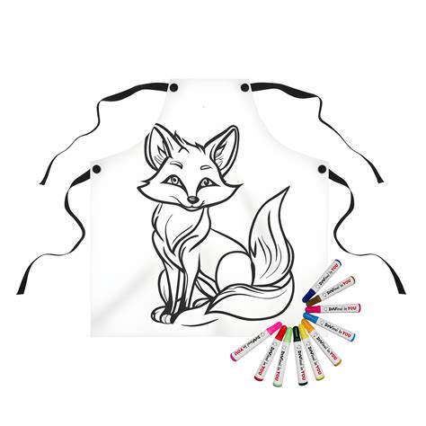 Fox Apron Coloring Kit Design Davinci In You Davinci In You