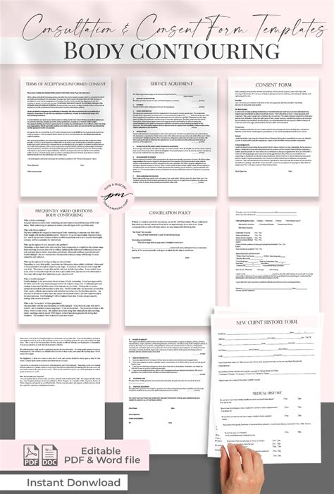 Body Contouring Client Form Template Body Contouring Consent Etsy Artofit