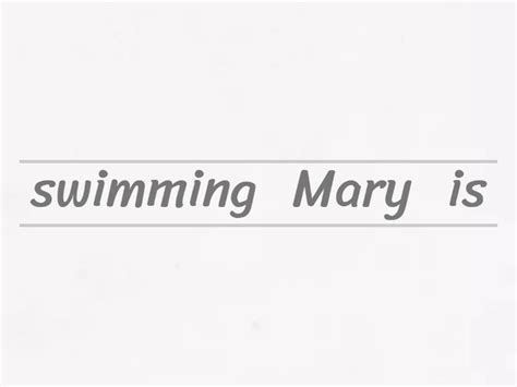 Present Continuous Affirmative Unjumble