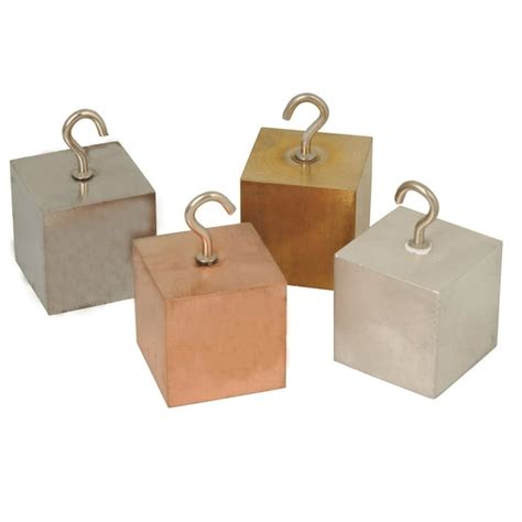 Density Cubes Set With Hooks Includes 4 Metals Brass Copper