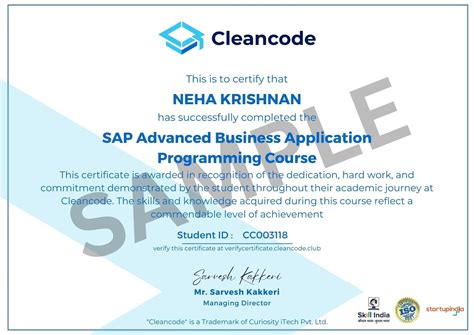 Advanced Business Application Programming Sap Abap Program By Cleancode Fees Syllabus