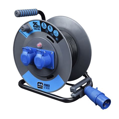 Masterplug Pro Xt 25米 電線拖轆 2位16a 2p E 插位及插頭 Ol251622pebl