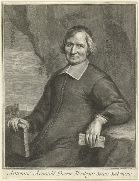 Portrait Of Antoine Arnauld Gerard Edelinck After Jean Baptiste De