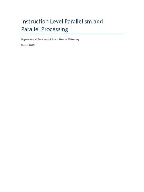 Instruction Level Parallelism Pdf Central Processing Unit