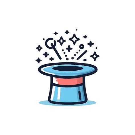 Magic Cap Flat Icon In Line Art Stle 44619908 Png