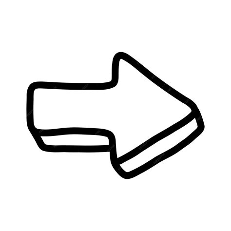 Premium Vector Cute Hand Drawn Arrow In Comic And Cartoon Style Bold