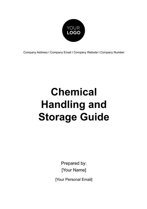 Free Chemical Handling And Storage Guide Hr Template To Edit Online