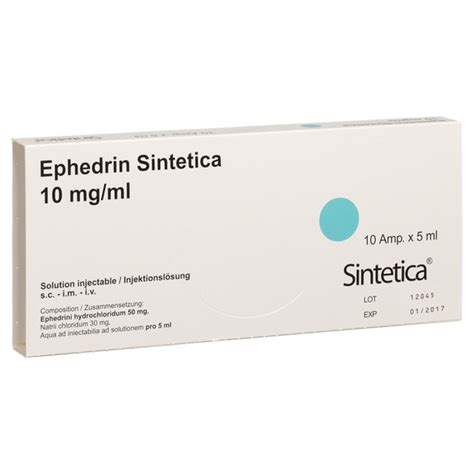 Ephedrine Sintetica Inj Lös 50 Mg5ml Ampulle Amp 5 Ml Online Bestellen
