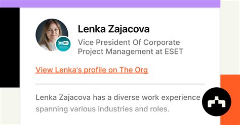 Lenka Zajacova Vice President Of Corporate Project Management At Eset The Org