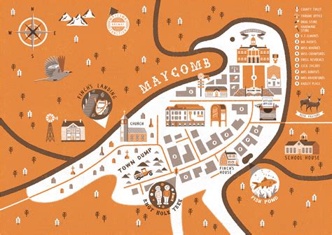 A Map Of Maycomb From Go Set A Watchman And To Kill A Mockingbird A Map Of Maycomb From Go Set A Watchman And To Kill A Mockingbird