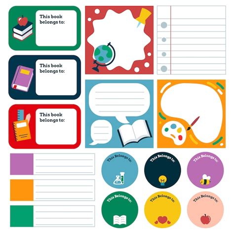 Note Book Label Vectors And Illustrations For Free Download