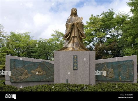 Statue Of Murasaki Shikibu At A Park In Fukui Japanese Poet And