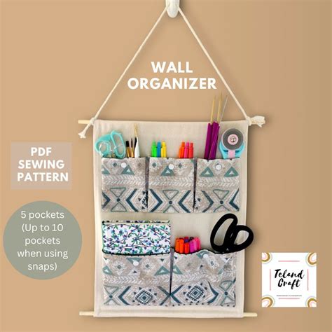 Hanging Wall Organizer Pdf Sewing Pattern Instant Download Up To 10