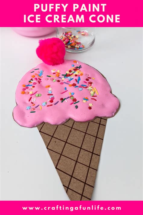 How To Make Awesome Puffy Paint Ice Cream Cone Crafting A Fun Life