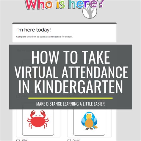 How To Take Virtual Attendance In Kindergarten Kindergartenworks
