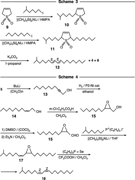 Syntheses Of The Ee Isomer Scheme 3 And Zz Isomer Scheme 4 Of