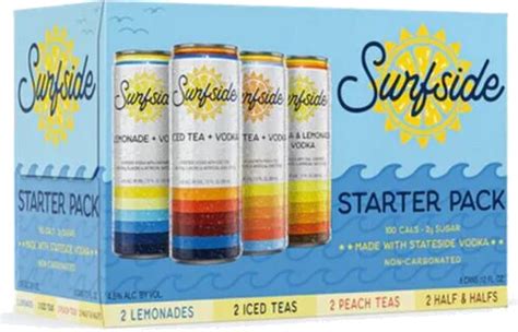 Stateside Surfside Lemonade Cocktail Variety 12 Oz Can 8 Pack Liquor