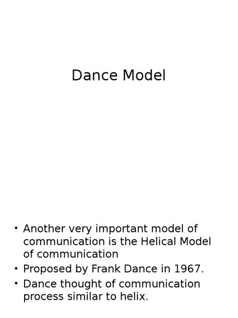 Dance Model Pdf
