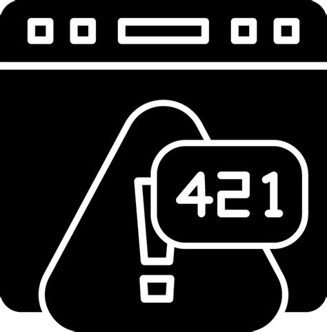 Error 421 Misdirected Request Signal Glyph 67205574 Vector Art At Vecteezy