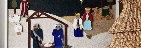Felt Nativity Ornaments Free Pattern Festive Felt Christmas Trees