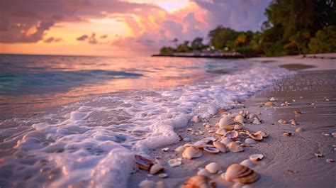 Free Seashell Sunset Beach Image Sunset Beach Seashells Download