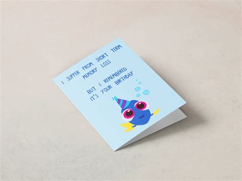 Finding Dory I Remembered Your Birthdayanniversary Greetings Card