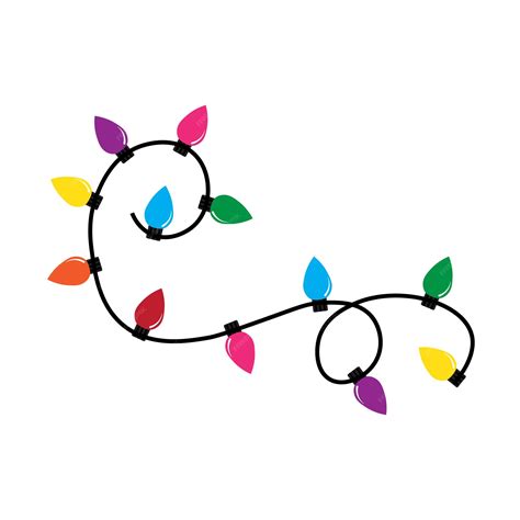 Premium Vector Christmas Lights String Isolated On White Background Vector