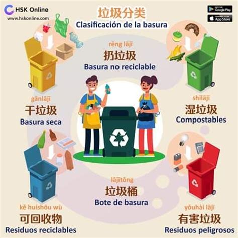 Clasificación De Basura Residuos Reciclables Bote De Basura