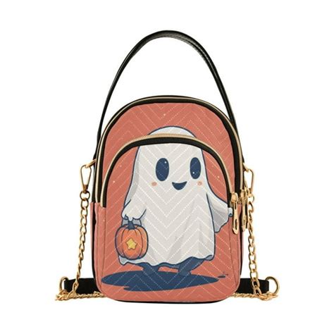 Cartoon Ghost Womens Crossbody Handbags Leather Crossbody Bags Fanny
