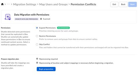 Migrating Data With Permissions Box Support