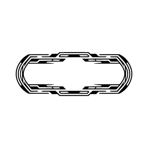 Geometric Cyber Frame Modern Tech Border Minimalist 67979818 Vector