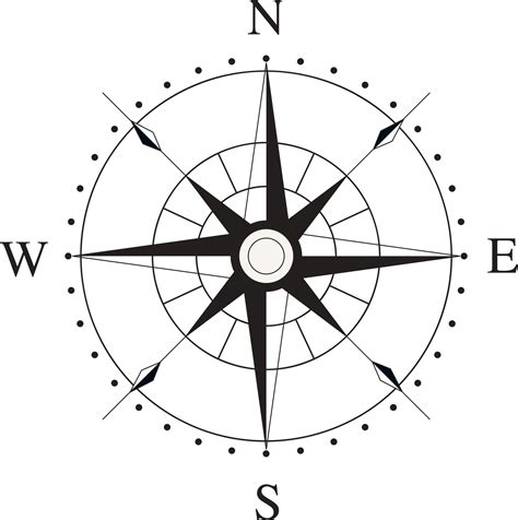 Compass Rose Icon Classical Flat Design Template 27382462 Png
