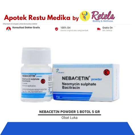 Jual Nebacetin Powder 1 Botol 5 Gr Shopee Indonesia