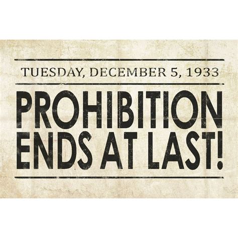 Prohibition Ends Newspaper