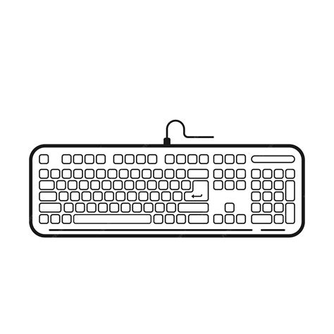 Premium Vector Computer Keyboard Icon In An Outline Style Is Isolated