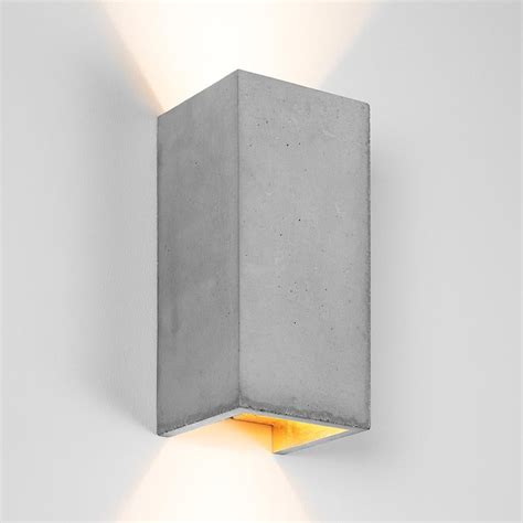 Concrete Rectangular Up Down Wall Light Old School Electric