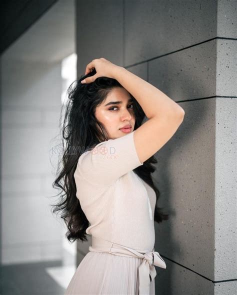 Radiant Beauty Krithi Shetty In A Cream Coloured Top With Matching