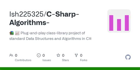 GitHub Lsh225325 C Sharp Algorithms Books Plug And Play Class Library Project Of Standard