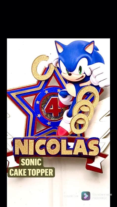 Cake Topper Sonic Artofit