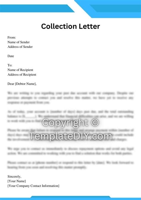 Past Due Collection Letter Sample With Examples Word