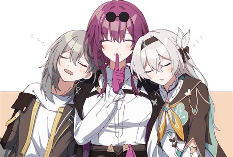 Trailblazer Firefly Stelle And Kafka Honkai And More Drawn By Purin Danbooru