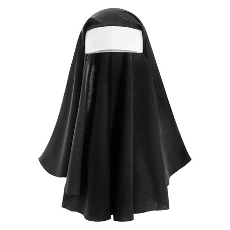 Adult Nun Costume 3pcs Set Hat Cross Necklace Silk Socks Free Shipping Up To 70