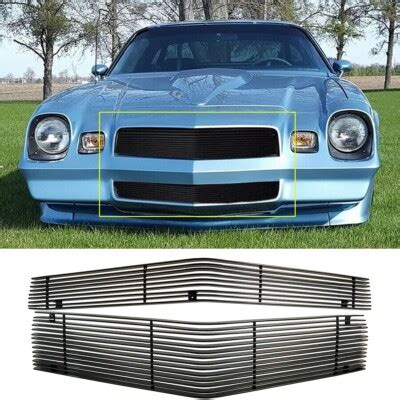 Black Billet Grill Fits 1978 1981 Chevy Camaro Grille Main Upper Lower