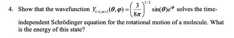 Solved Show That The Wavefunction