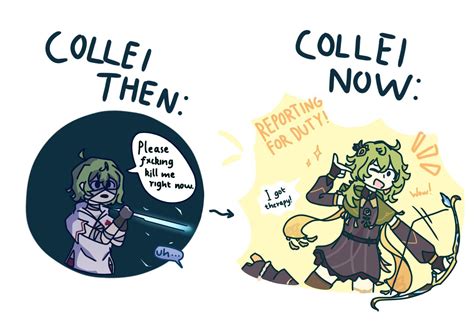 Collei Before And After They Grow Up So Fast R Genshin Impact