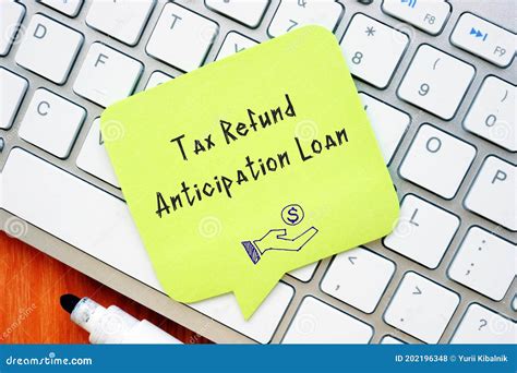 Tax Refund Anticipation Loan Inscription On The Piece Of Paper Stock